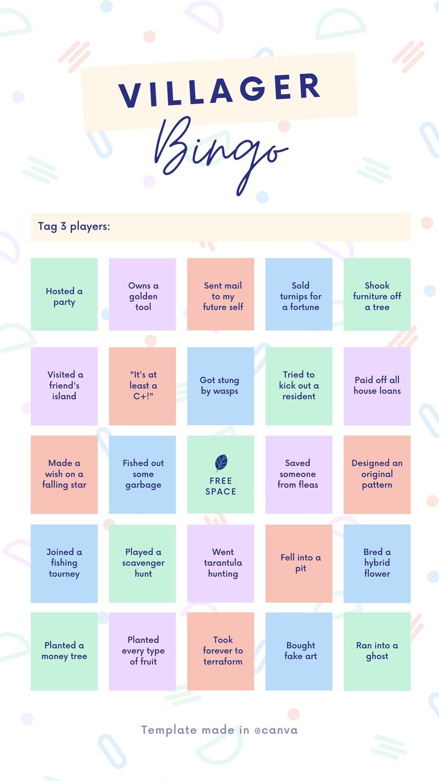 Bingo Template Instagram 53 Koleksi Gambar