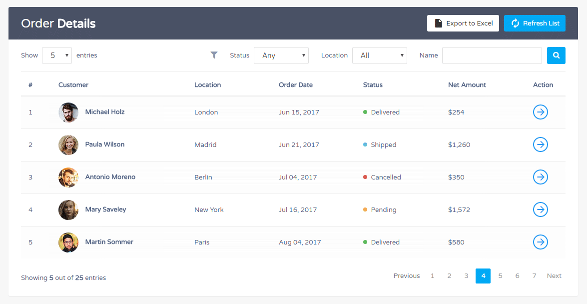 Bootstrap Table Template - 51+ Koleksi Gambar