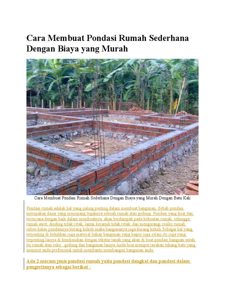 Detail Cara Bikin Pondasi Rumah Koleksi Nomer 22 Detail Cara Bikin Pondasi Rumah Koleksi Nomer 22