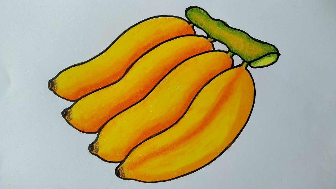 Detail Cara Menggambar Pisang Dengan Mudah Koleksi Nomer 11