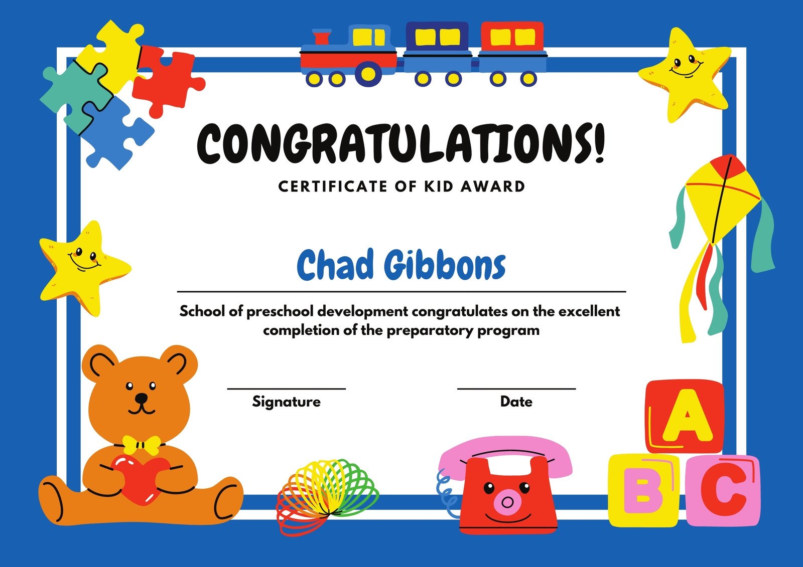 Detail Certificate Template For Kids Koleksi Nomer 20