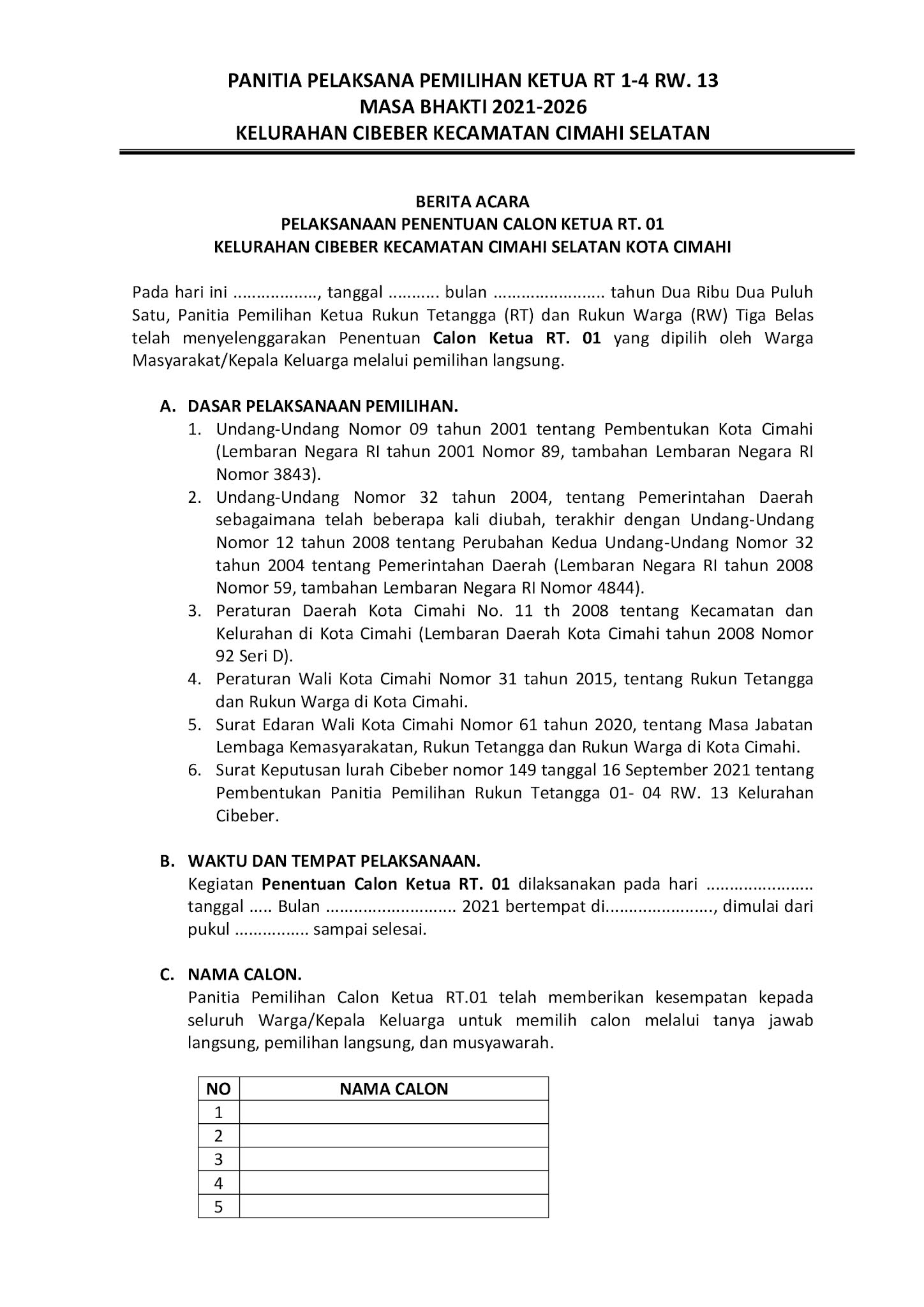 Detail Contoh Berita Acara Pemilihan Ketua Rw Koleksi Nomer 11 Detail Contoh Berita Acara Pemilihan Ketua Rw Koleksi Nomer 11