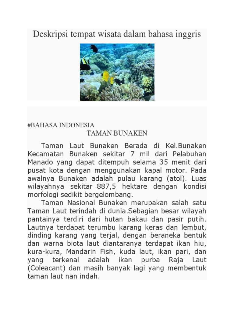 Detail Contoh Descriptive Text Tentang Tempat Wisata Dalam Bahasa ... Detail Contoh Descriptive Text Tentang Tempat Wisata Dalam Bahasa ...