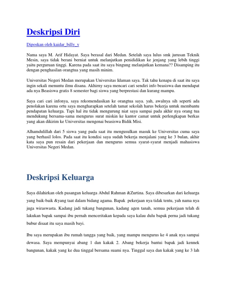 Detail Contoh Deskripsi Diri Sendiri Untuk Beasiswa Koleksi Nomer 3 Detail Contoh Deskripsi Diri Sendiri Untuk Beasiswa Koleksi Nomer 3
