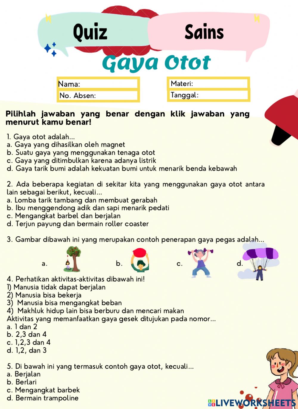 Detail Contoh Kegiatan Gaya Otot Koleksi Nomer 51