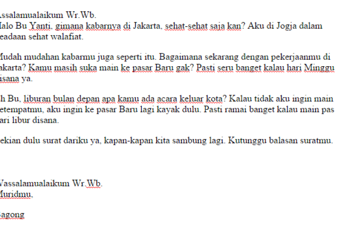 Detail Contoh Personal Letter Untuk Guru Koleksi Nomer 43