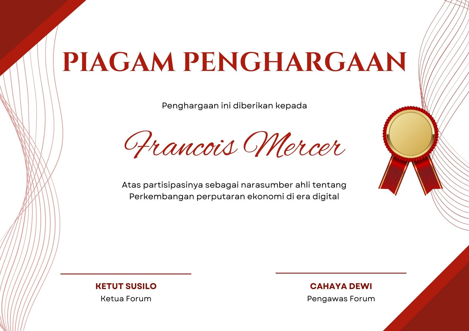 Detail Contoh Piagam Penghargaan Koleksi Nomer 6 Detail Contoh Piagam Penghargaan Koleksi Nomer 6
