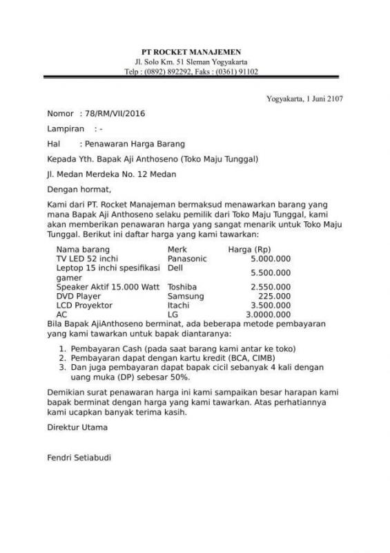 Detail Contoh Surat Penawaran Harga Komputer Koleksi Nomer 8 Detail Contoh Surat Penawaran Harga Komputer Koleksi Nomer 8