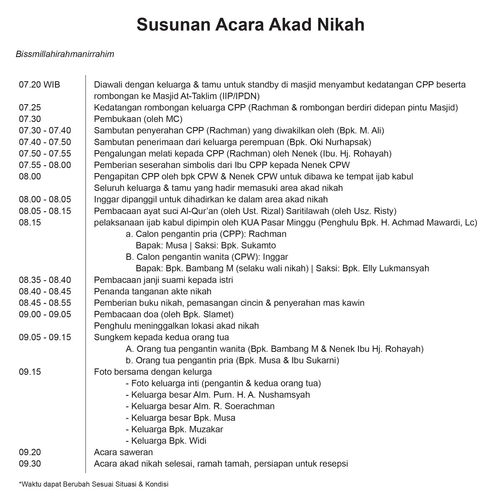 Detail Contoh Susunan Acara Akad Nikah Koleksi Nomer 10 Detail Contoh Susunan Acara Akad Nikah Koleksi Nomer 10