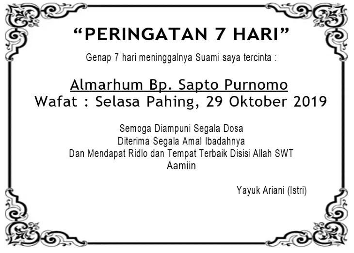 Detail Contoh Ucapan Terima Kasih Tahlilan Lengkap Koleksi Nomer 47 Detail Contoh Ucapan Terima Kasih Tahlilan Lengkap Koleksi Nomer 47