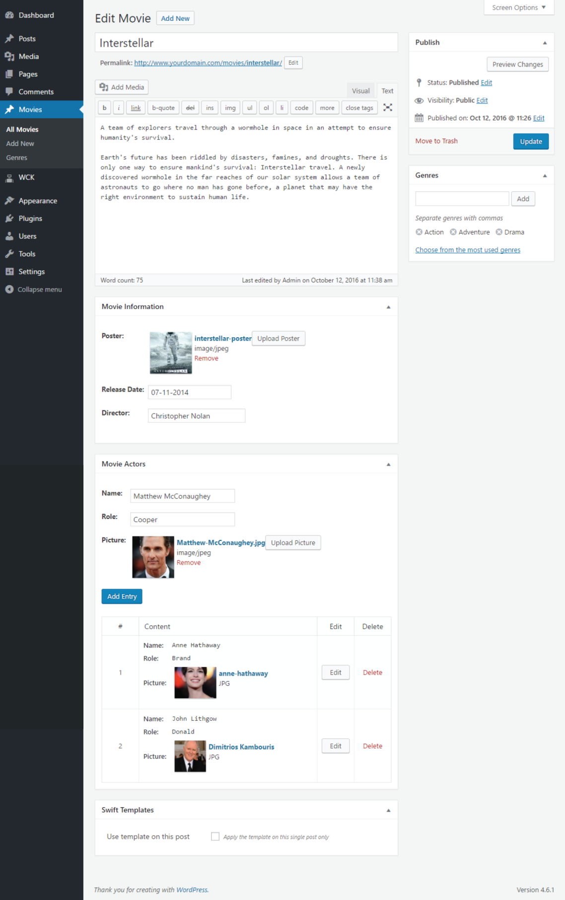 Custom Post Type Taxonomy Template