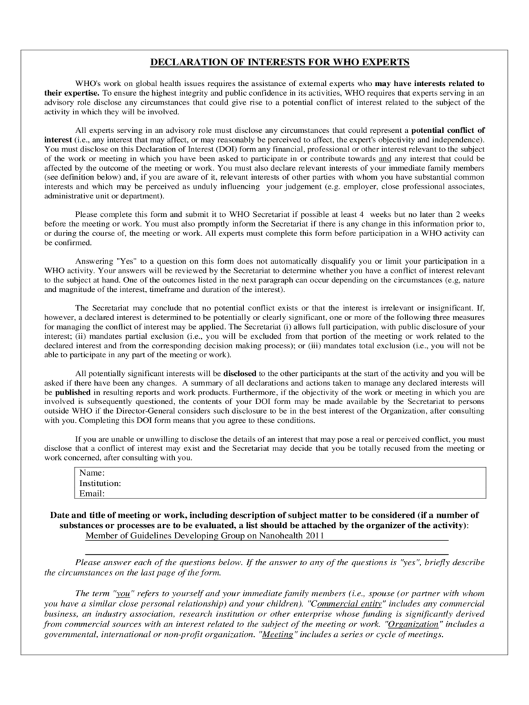 declaration-of-interest-template-45-koleksi-gambar