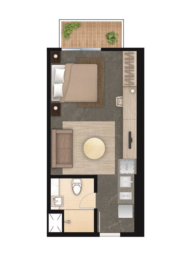 Detail Denah Apartemen 1 Kamar Koleksi Nomer 34