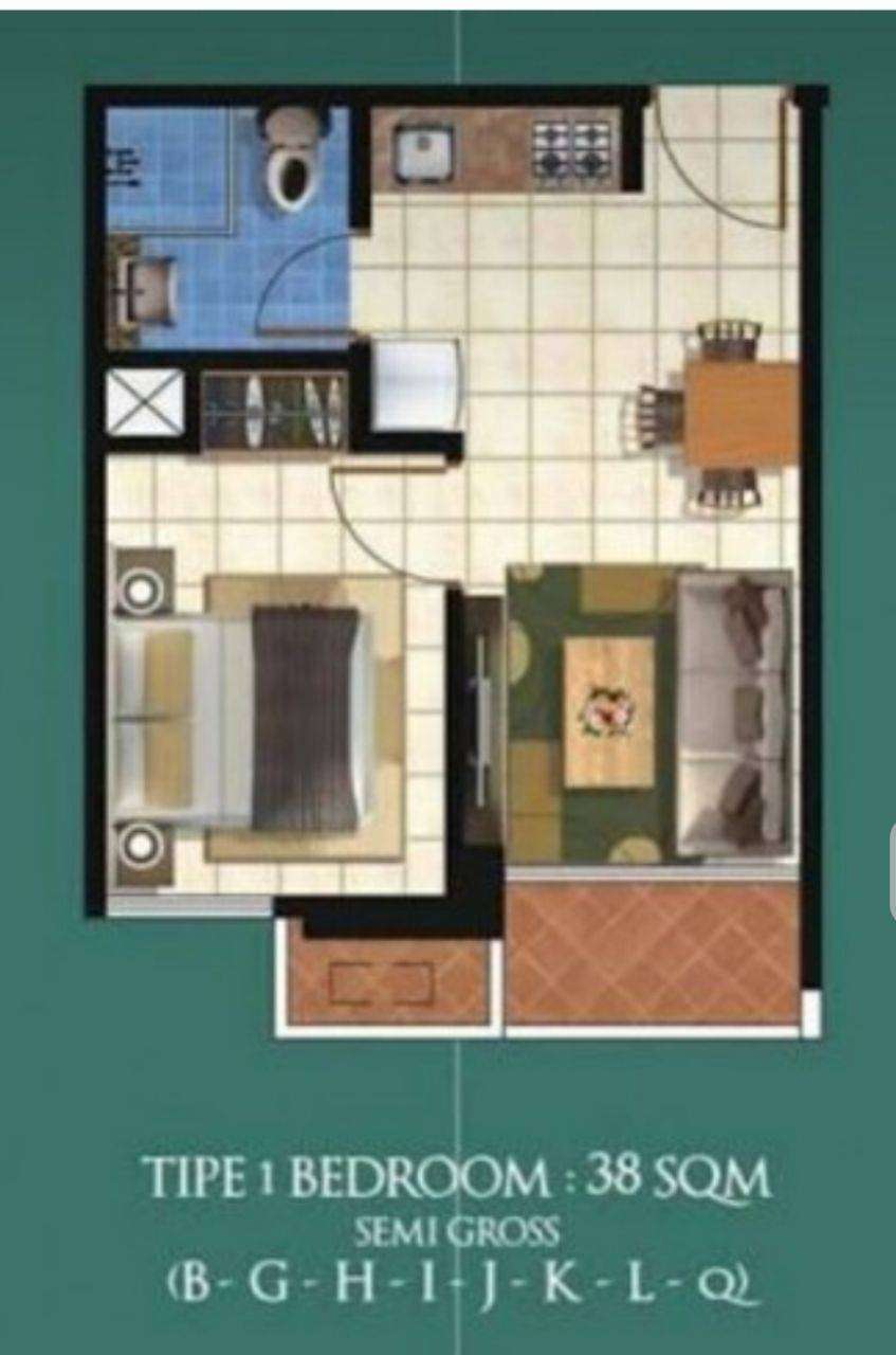 Detail Denah Apartemen Taman Anggrek Koleksi Nomer 6