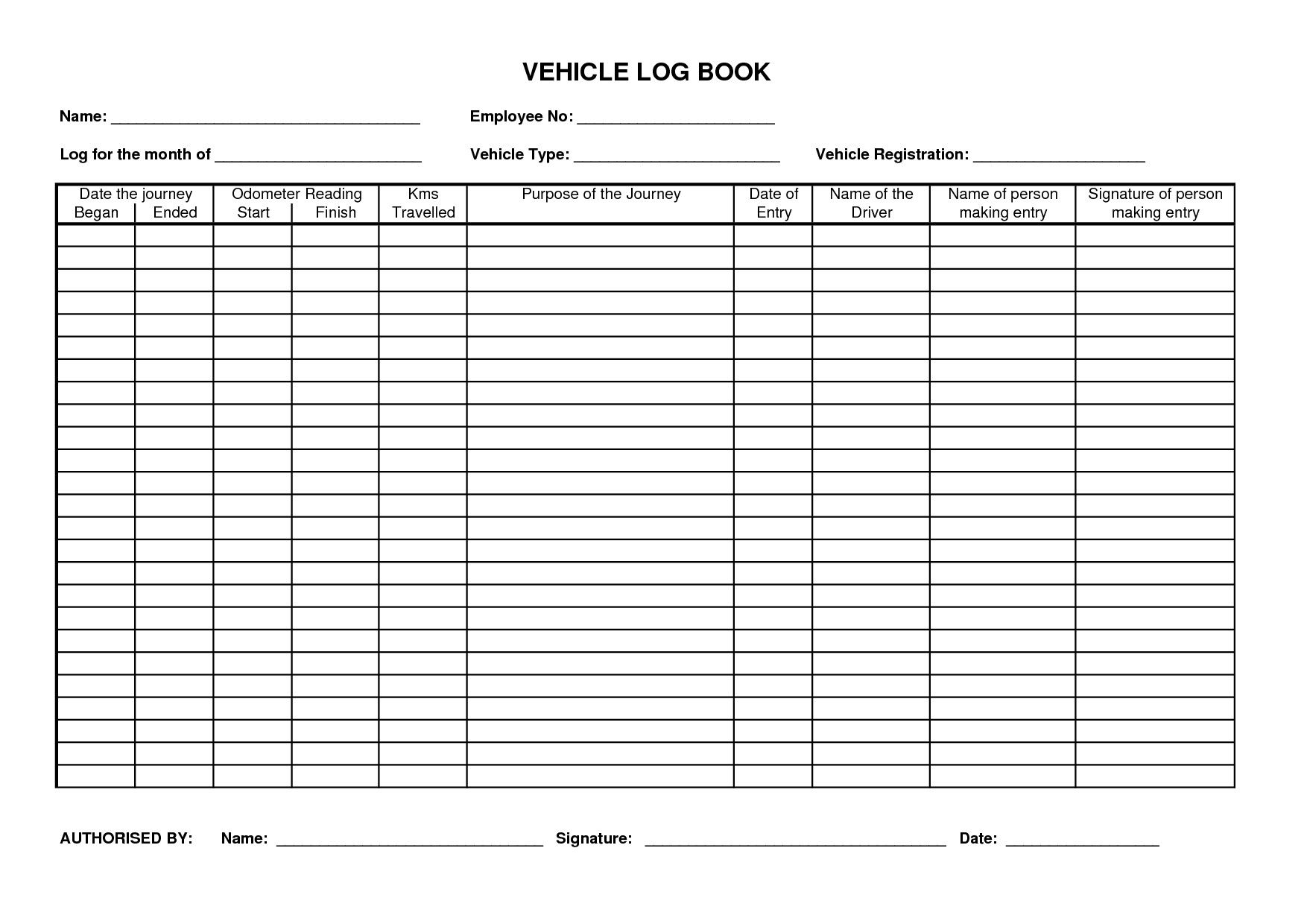 Employee Log Book Template Employee Log Book Template