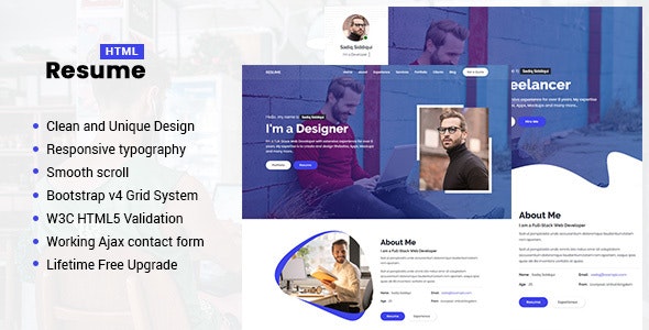 Detail Free Bootstrap Resume Cv Template Koleksi Nomer 34 Detail Free Bootstrap Resume Cv Template Koleksi Nomer 34