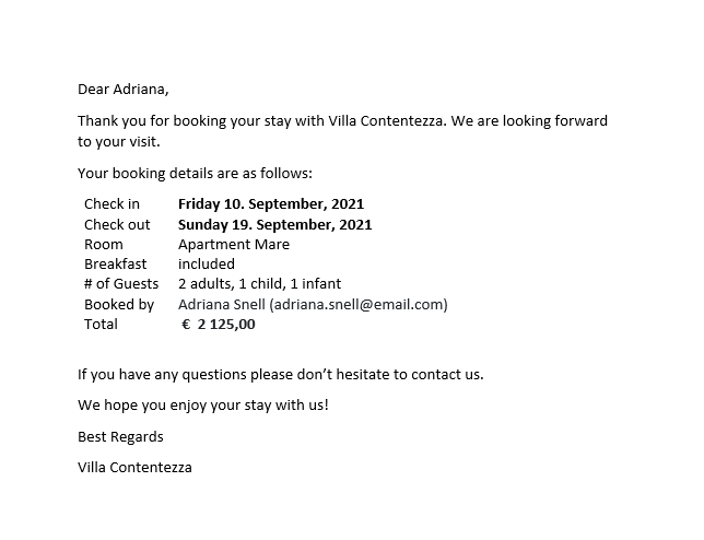 Hotel Reservation Confirmation Template 53 Koleksi Gambar