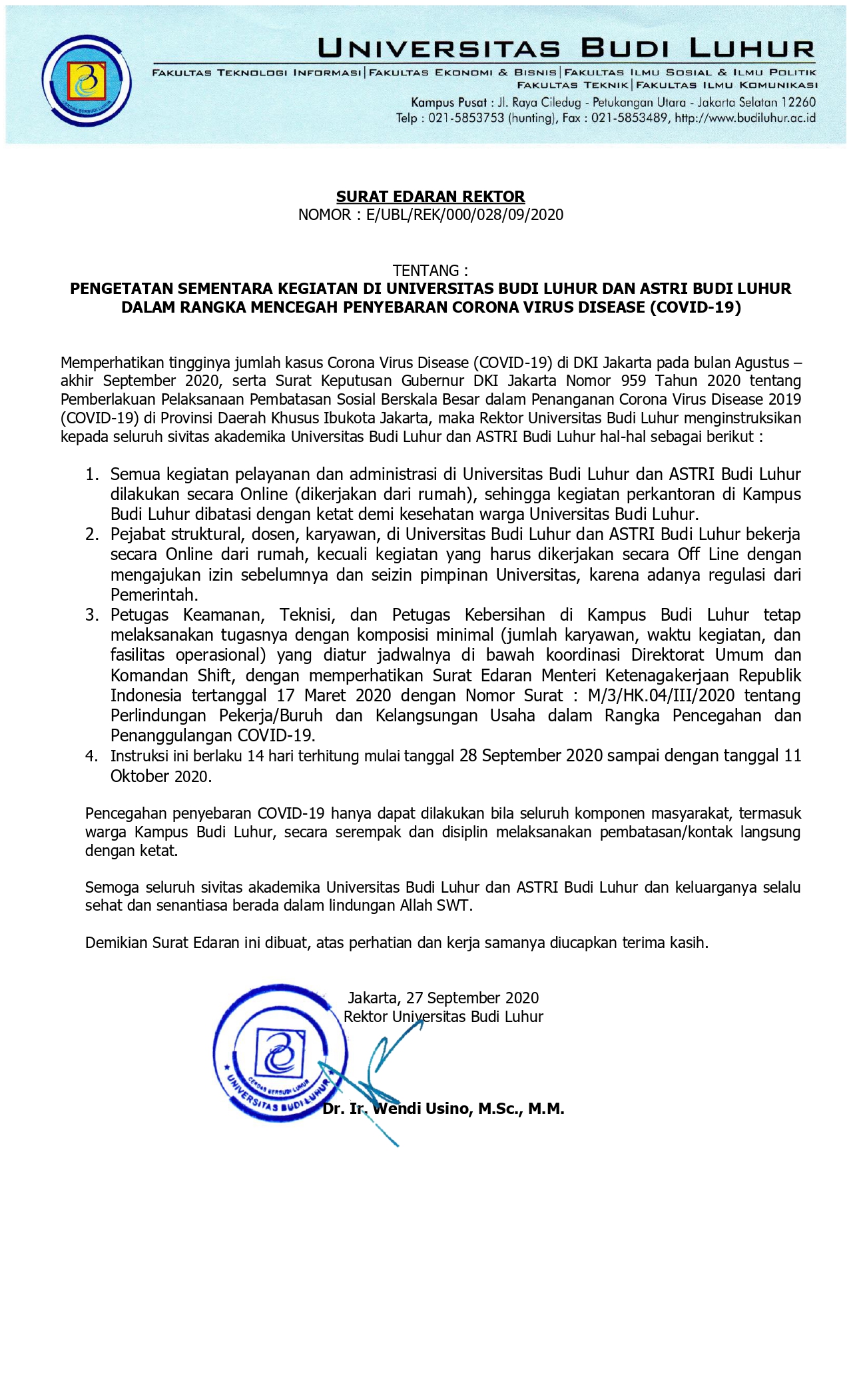 Detail Surat Online Budi Luhur Koleksi Nomer 10 Detail Surat Online Budi Luhur Koleksi Nomer 10
