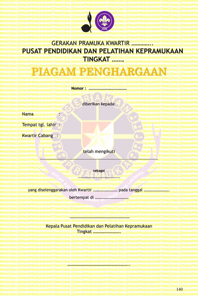 Background Sertifikat Pramuka 56 Koleksi Gambar