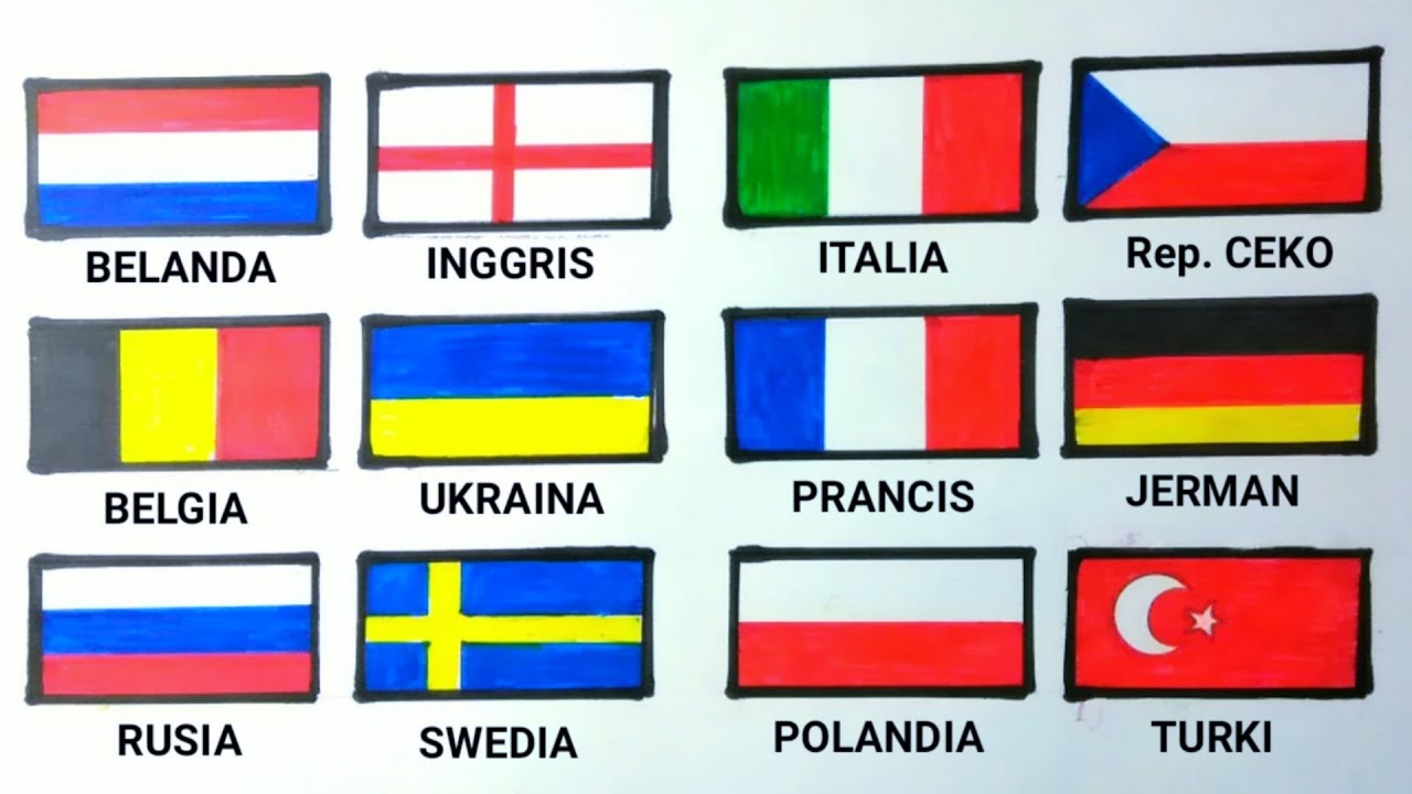 Gambar Bendera Negara Eropa Gambar Bendera Negara Eropa