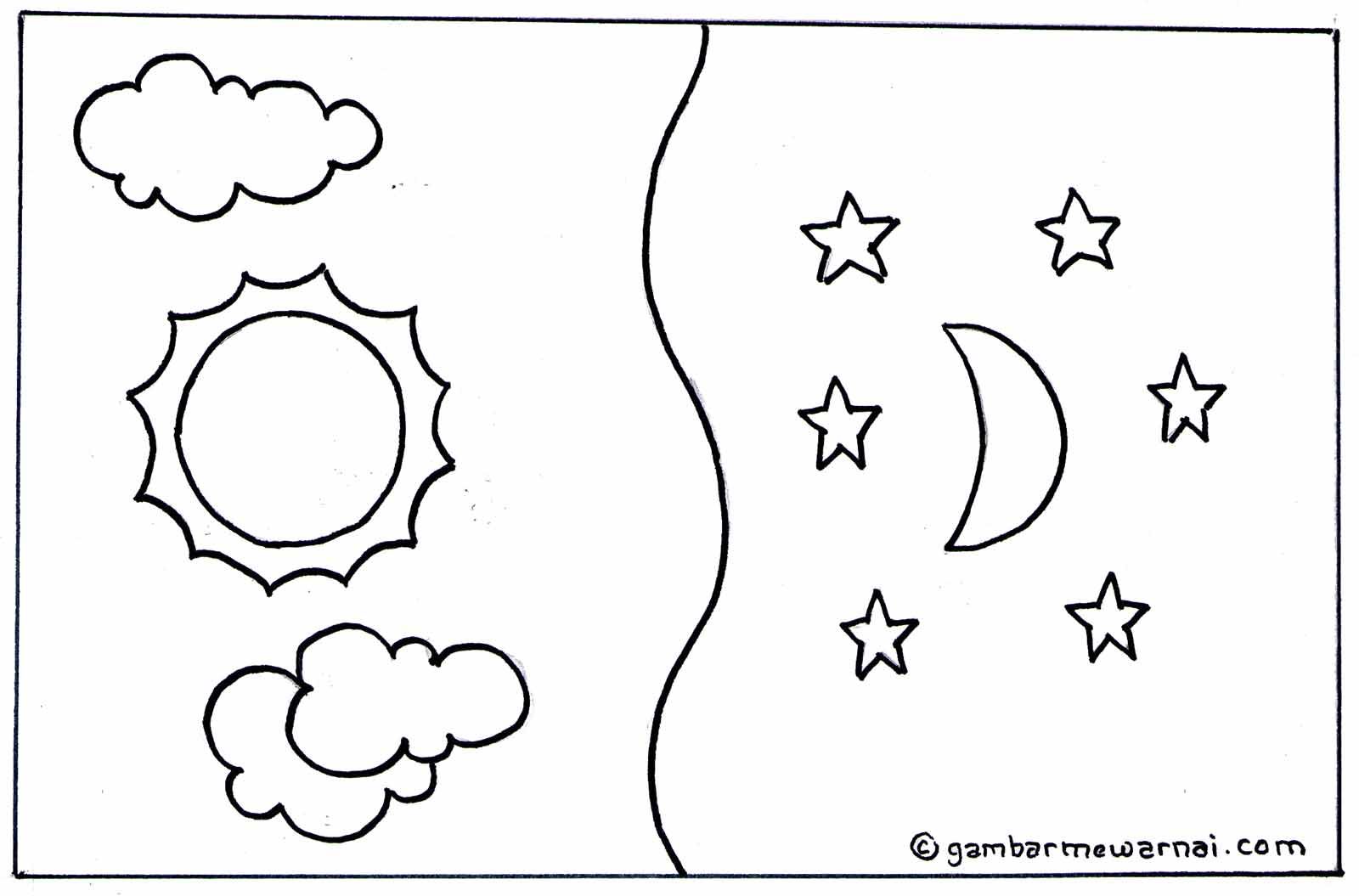 Gambar Bulan Mewarnai Gambar Bintang 57 Koleksi Gambar