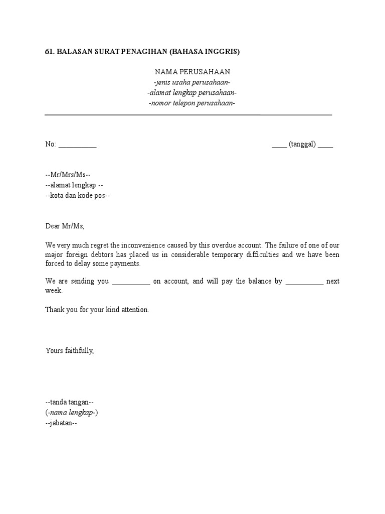Detail Contoh Balasan Surat Dalam Bahasa Inggris Koleksi Nomer 10
