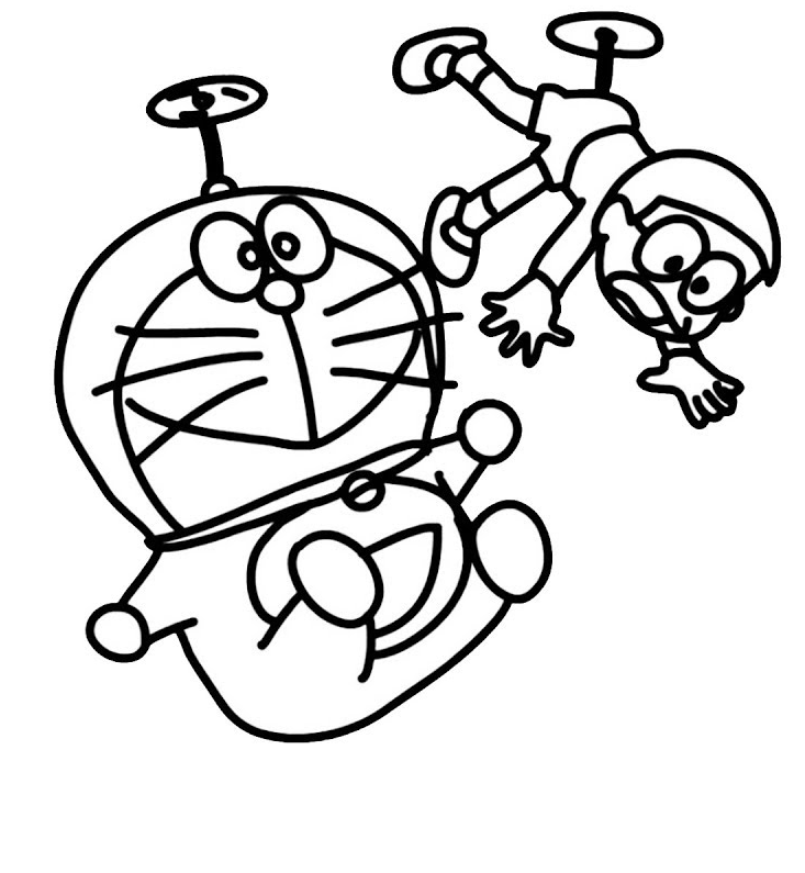 Gambar Doraemon Hitam Putih Untuk Mewarnai 51 Koleksi Gambar