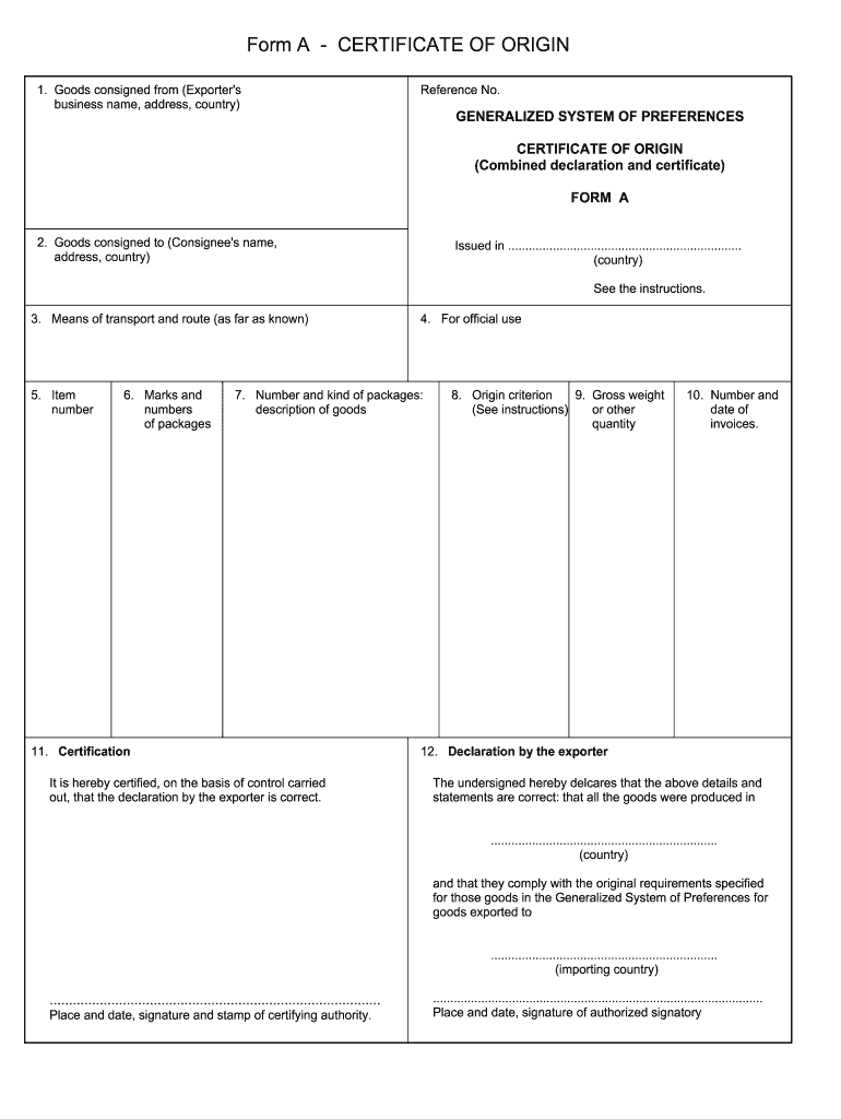 Contoh Certificate Of Origin
