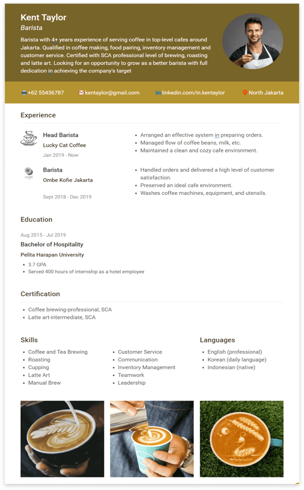 Contoh Cv Barista Pemula - 56+ Koleksi Gambar Contoh Cv Barista Pemula - 56+ Koleksi Gambar