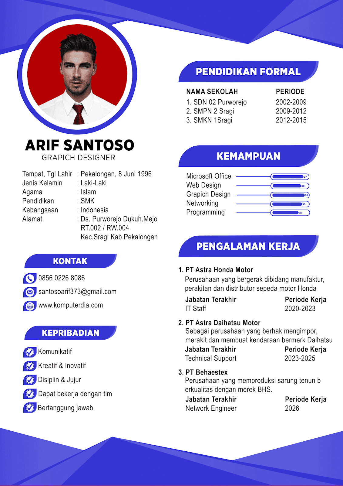 Detail Contoh Cv Menarik Dan Simple Koleksi Nomer 56 Detail Contoh Cv Menarik Dan Simple Koleksi Nomer 56
