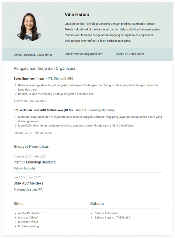 Detail Contoh Cv Word Koleksi Nomer 49 Detail Contoh Cv Word Koleksi Nomer 49