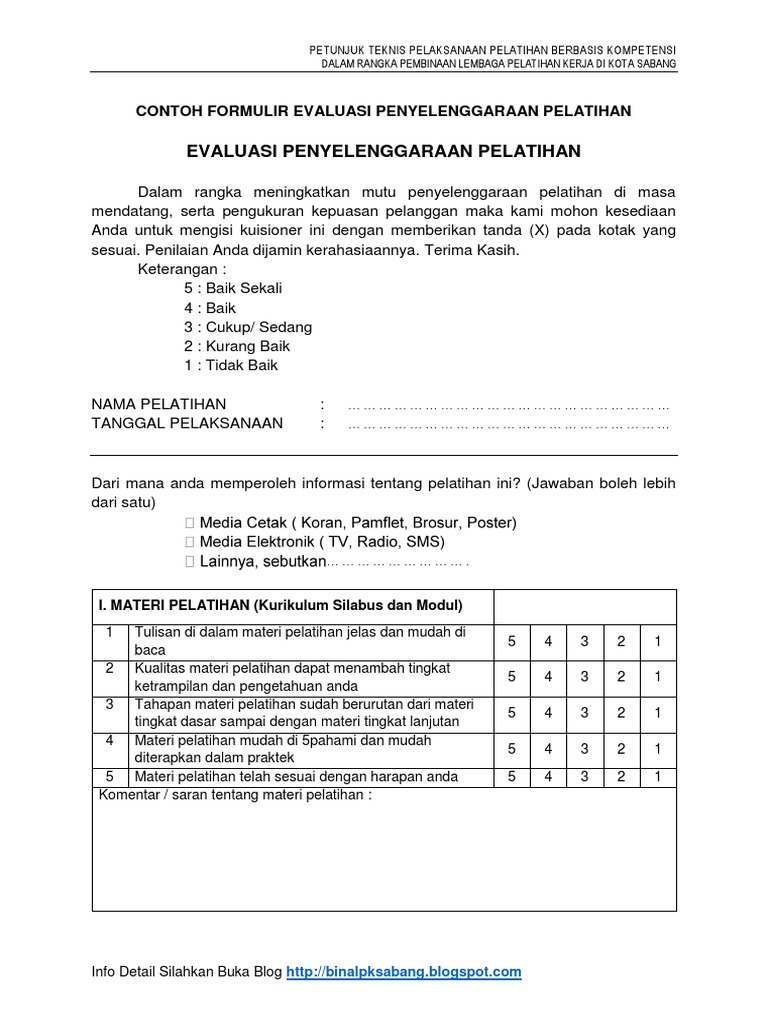 Contoh Form Evaluasi Pelatihan Karyawan - 43+ Koleksi Gambar Contoh Form Evaluasi Pelatihan Karyawan - 43+ Koleksi Gambar
