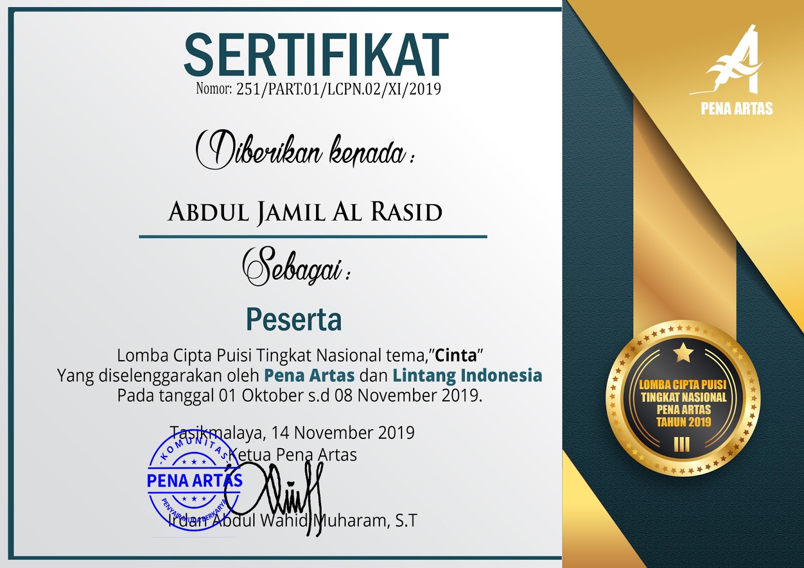 Contoh Gambar Sertifikat Lomba - 58+ Koleksi Gambar Contoh Gambar Sertifikat Lomba - 58+ Koleksi Gambar