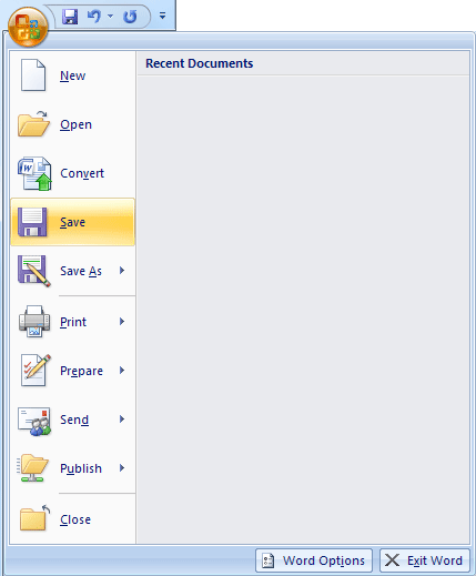 Gambar Ikon Save Ms Word 2007 44 Koleksi Gambar