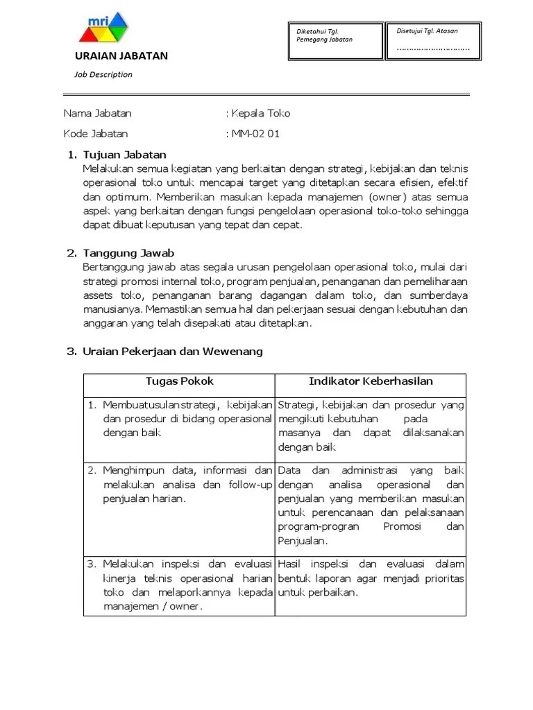 Contoh Job Description Karyawan Doc - 54+ Koleksi Gambar Contoh Job Description Karyawan Doc - 54+ Koleksi Gambar