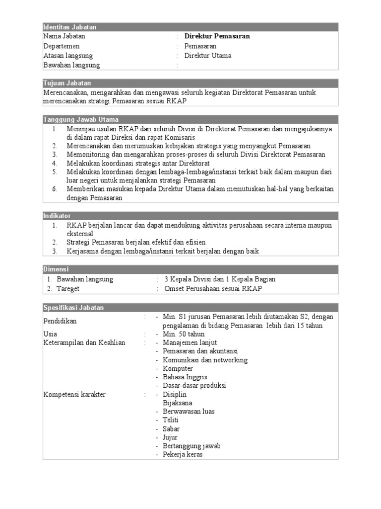 Contoh Job Description Marketing - 56+ Koleksi Gambar Contoh Job Description Marketing - 56+ Koleksi Gambar