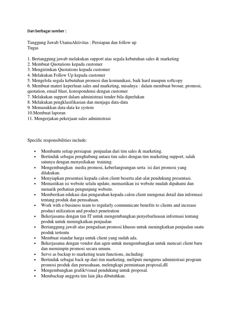 Contoh Job Description Marketing - 56+ Koleksi Gambar Contoh Job Description Marketing - 56+ Koleksi Gambar