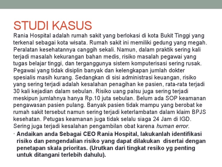 Detail Contoh Kasus Manajemen Risiko Di Rumah Sakit Koleksi Nomer 32 Detail Contoh Kasus Manajemen Risiko Di Rumah Sakit Koleksi Nomer 32
