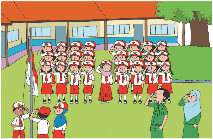 Gambar Karikatur Upacara Bendera 55 Koleksi Gambar