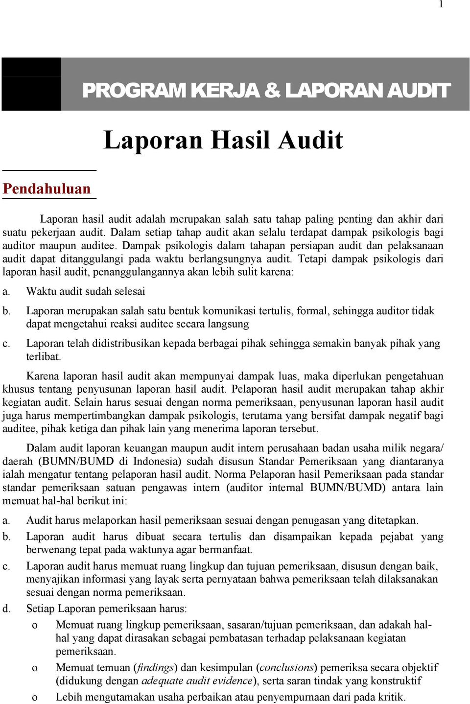 Detail Contoh Laporan Audit Internal Koleksi Nomer 27 Detail Contoh Laporan Audit Internal Koleksi Nomer 27