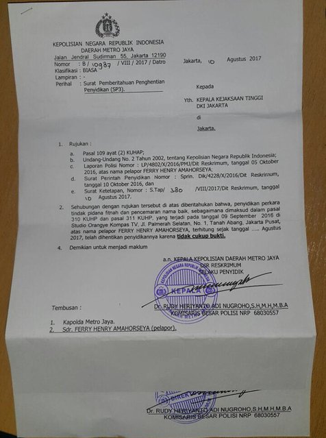 Detail Contoh Laporan Pencemaran Nama Baik Koleksi Nomer 19
