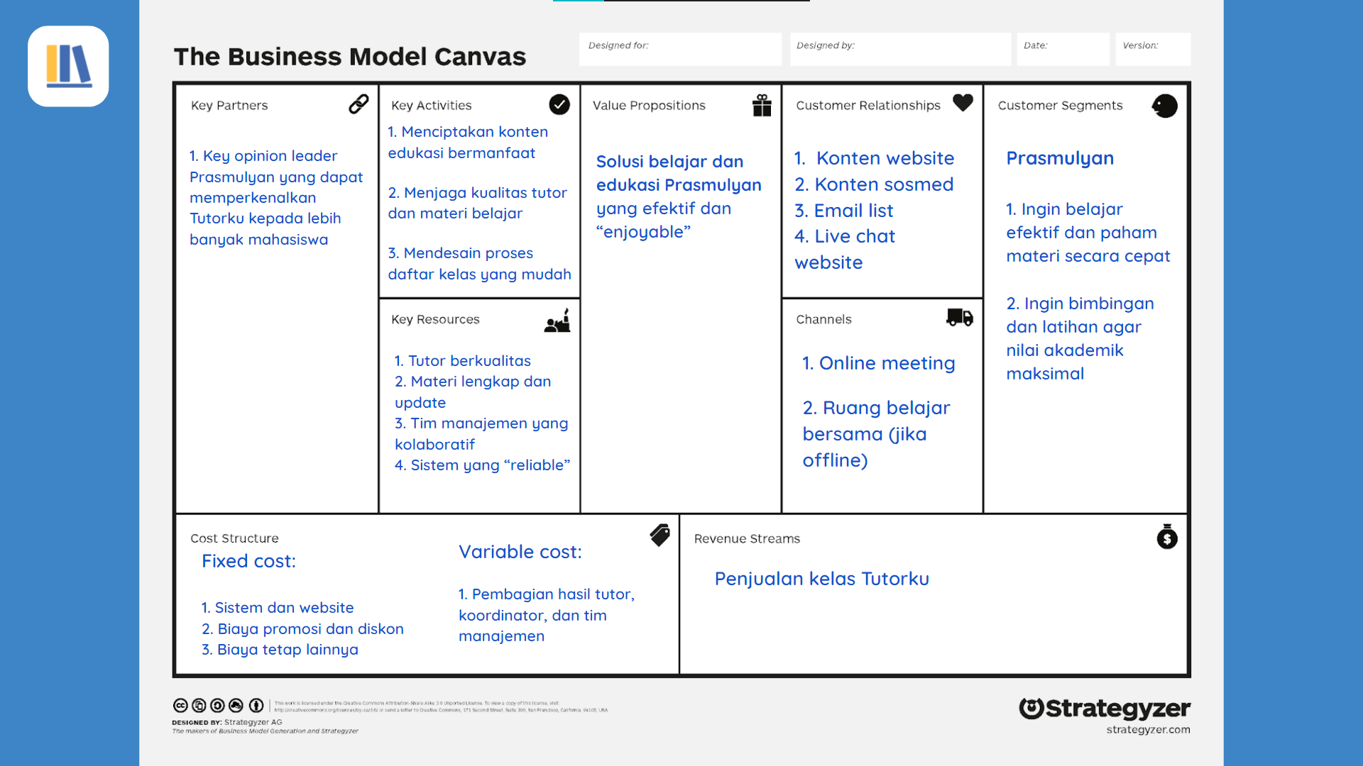 Detail Contoh Lean Canvas Koleksi Nomer 7 Detail Contoh Lean Canvas Koleksi Nomer 7