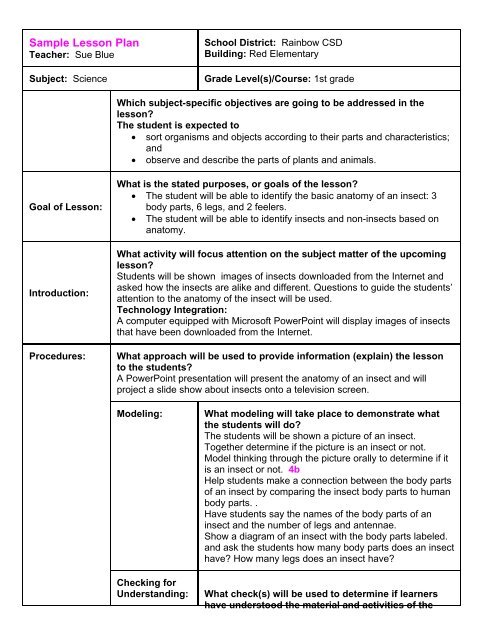 Detail Contoh Lesson Plan Koleksi Nomer 54