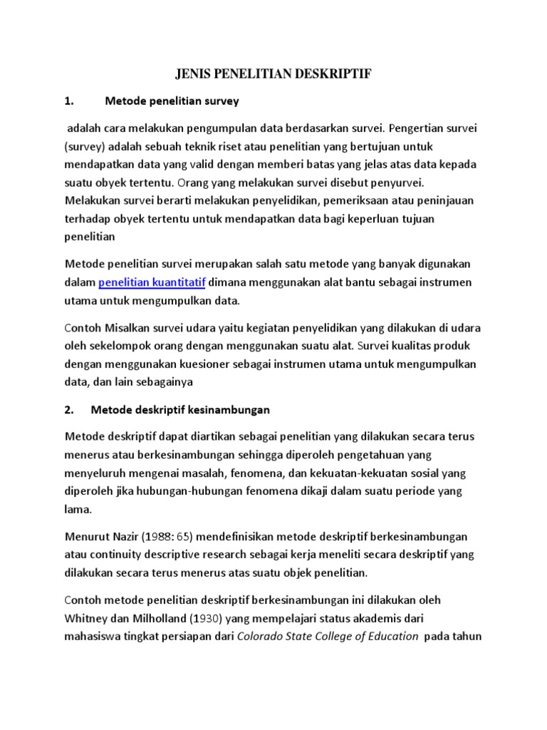 Detail Contoh Metode Deskriptif Koleksi Nomer 11 