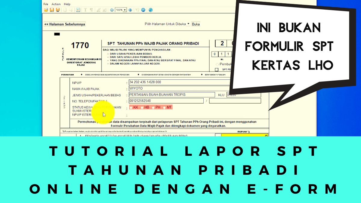 Detail Contoh Pengisian Spt Tahunan Pph Wajib Pajak Orang Pribadi 1770 ... Detail Contoh Pengisian Spt Tahunan Pph Wajib Pajak Orang Pribadi 1770 ...