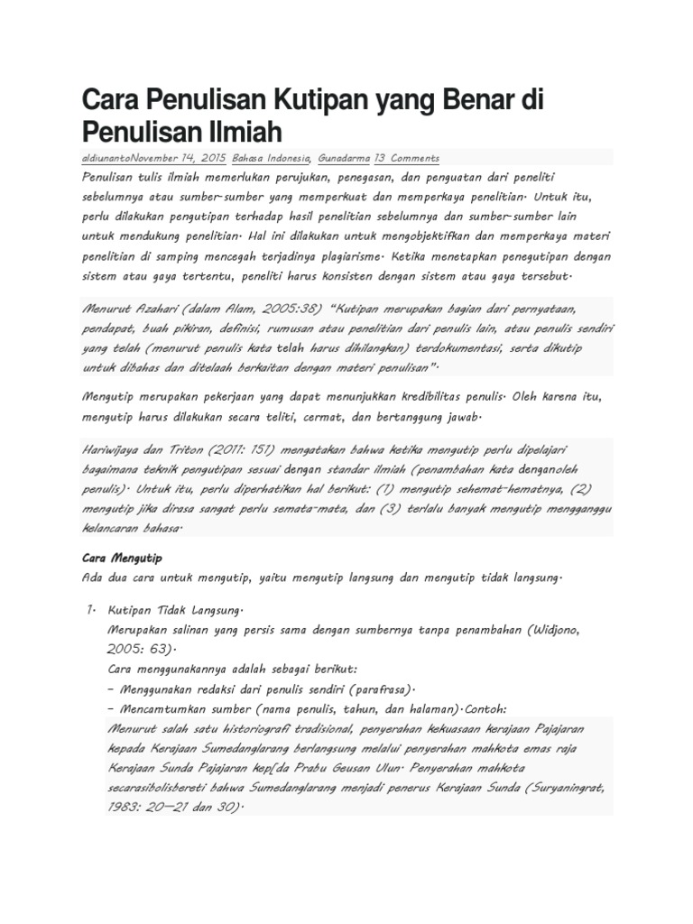 Detail Contoh Penulisan Kutipan Koleksi Nomer 26 Detail Contoh Penulisan Kutipan Koleksi Nomer 26