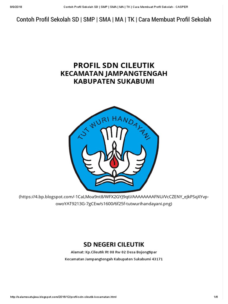 Contoh Profil Sekolah Smp