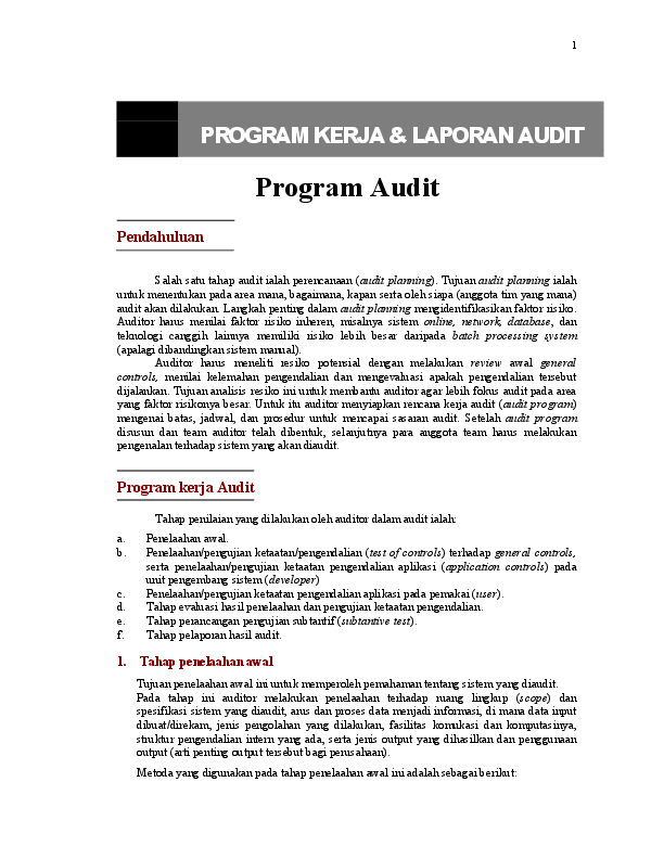 Halaman Unduh untuk file Contoh Program Kerja Audit yang ke 36 Halaman Unduh untuk file Contoh Program Kerja Audit yang ke 36