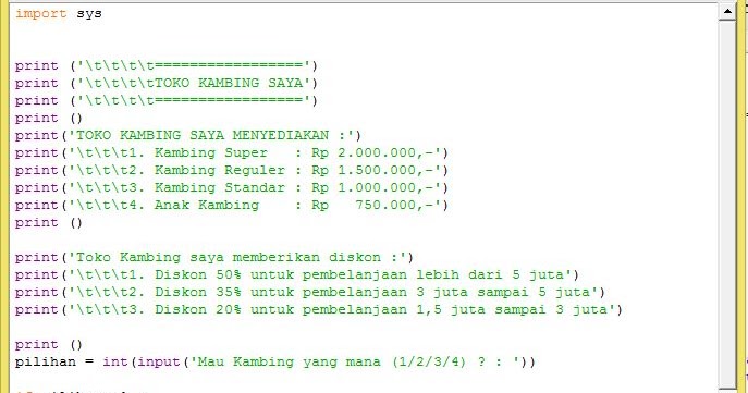 Detail Contoh Program Python Penjualan Koleksi Nomer 6 Detail Contoh Program Python Penjualan Koleksi Nomer 6