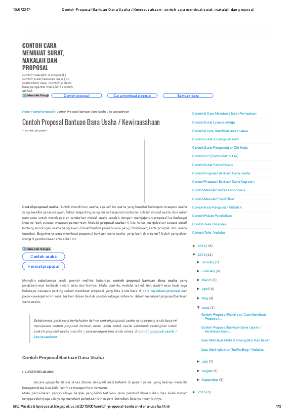 Detail Contoh Proposal Bantuan Modal Usaha Perorangan Doc Koleksi Nomer 33 Detail Contoh Proposal Bantuan Modal Usaha Perorangan Doc Koleksi Nomer 33